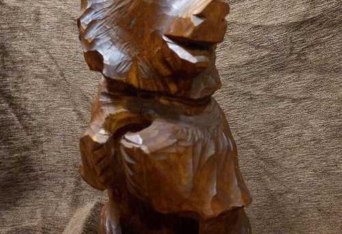 Медведь. Старинная резная скульптура под бутылку