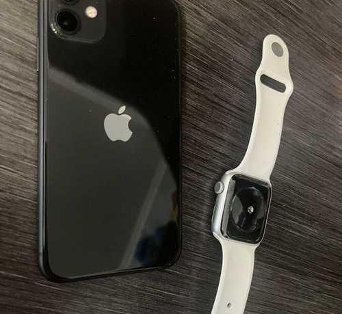 iPhone 11 и apple watch se