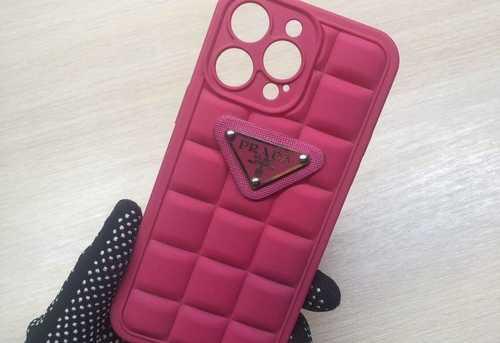 Чехол на iPhone 14 Pro Max Prada розовый