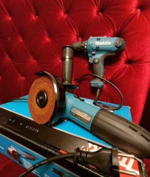 Набор Makita DK0121 ушм GA5030 и дрель DF0300