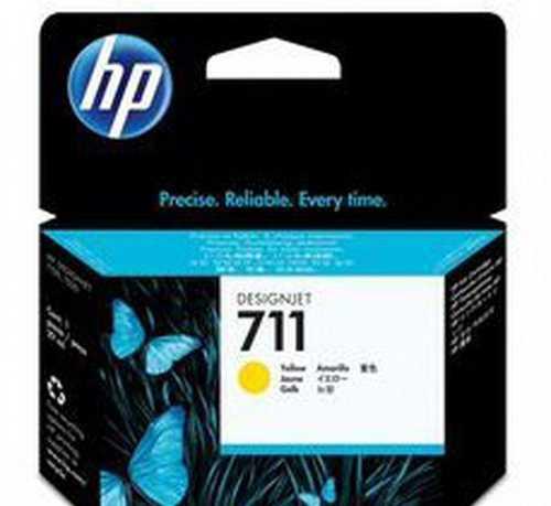 Картридж HP CZ132A желтый, № 711 оригинальный