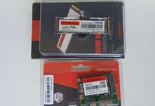 NVMe PCIe M.2 и mSata SSD Диски, 256 Гб (Новые)