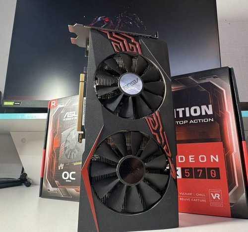 Видеокарта asus rx 570 4gb