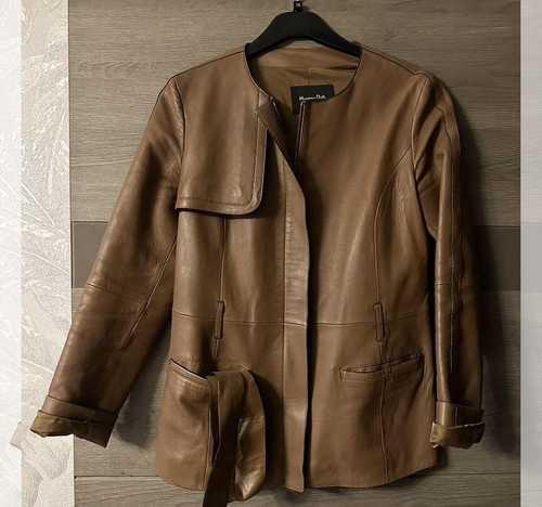 Кожаная куртка massimo dutti