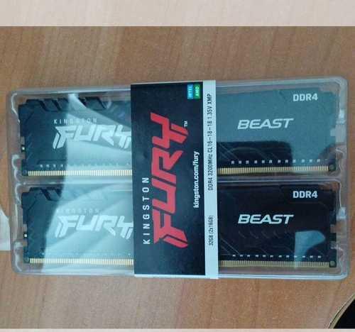 Оперативная память kingston fury ddr4 28gb