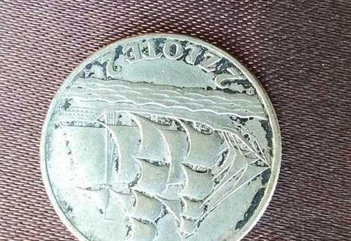 Польские монеты: 2 зл.1936г. Каравелла и др