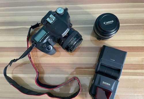 Фотоаппарат Canon Eos 50 D+Линза Canon 50 mm 1.4