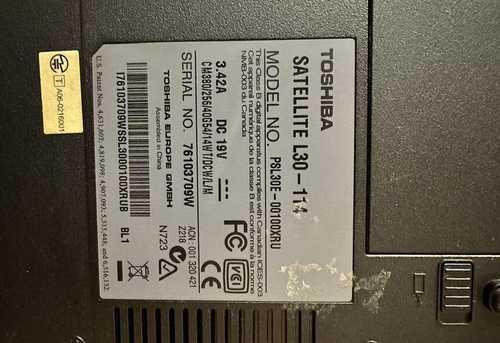 Ноутбук 14.1" Toshiba SATELLITE L30-114, 40 ГБ, Celeron M 380, ATI Mobility Radeon Xpress IGP 200M