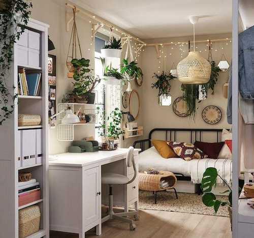 Стол компьютерный белый дерево Хемнэс IKEA новый
