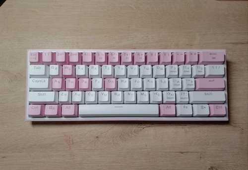Механическая клавиатура red dragon K617-R розовая