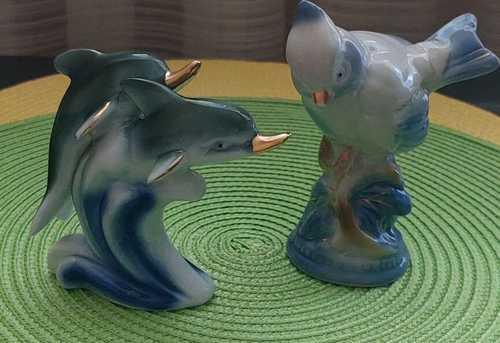 Статуэтки Дельфины и Птичка