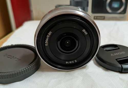 Объектив Sony E 16 мм F2.8 новый