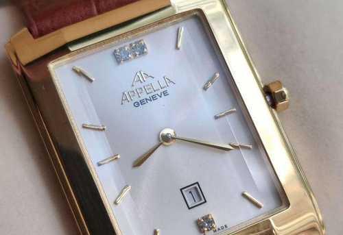 Новые винтажные кварцевые часы Appella с фианитами