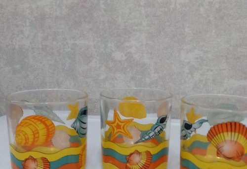 Набор стаканов с морской тематикой. Цена за