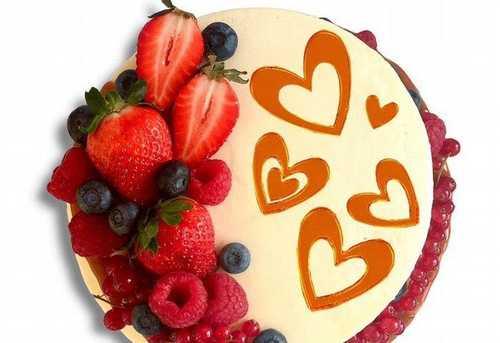 Украшение для торта «Сердечки»