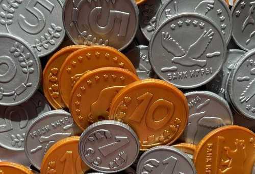 Игровые пластиковые монеты