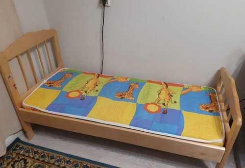 Детская кровать 140х60 массив сосны