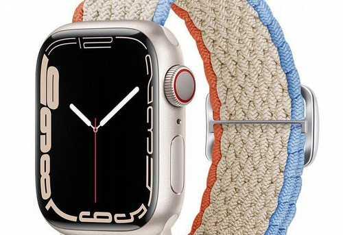 Ремешок для Apple Watch 42-44-45-49мм Кремовый,пле
