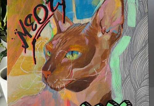 Картина интерьерная сфинкс «Meow», 30х35