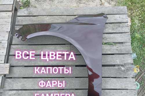 Крыло переднее левое в цвет бордовое Kia Cerato 2
