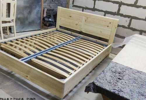 Парящая кровать из массива сосны Орлеан 2