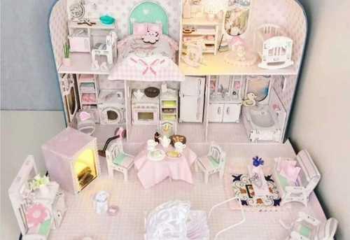 Кукольный домик- чемодан, мебель лол, барби, кукла