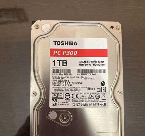 Жесткий диск Toshiba 1 тб