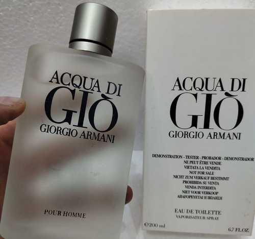 Тестер giorgio armani Acqua Di Gio Pour Homme,200m