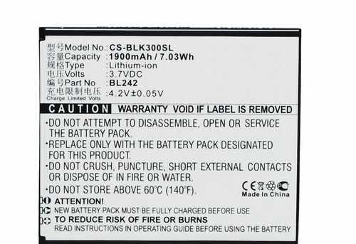 Аккумулятор CS-BLK300SL BL242 для Lenovo A6010 Len