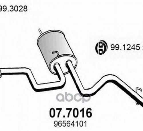 Резонатор глуш. задний daewoo matiz 800 2000 07
