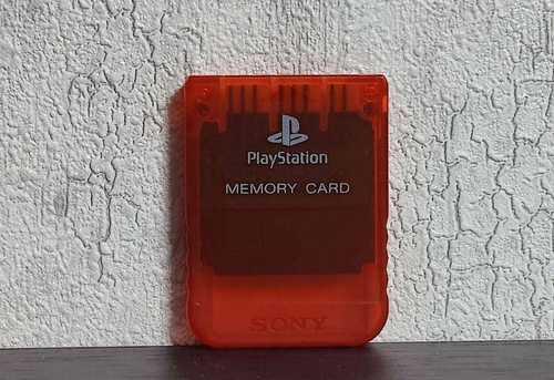 Memory card PS1 / Crystal Red