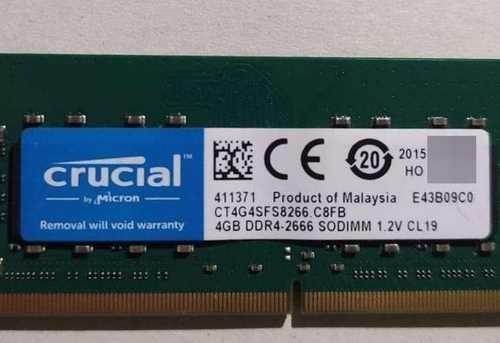 Crucial 4gb ddr4-2666 sodimm