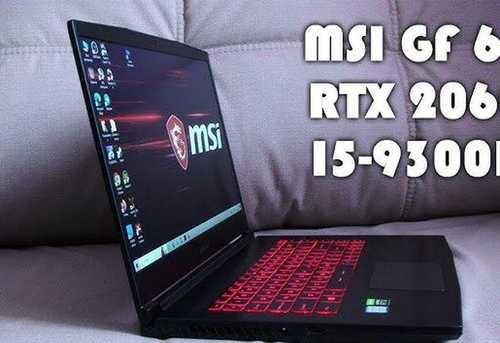 Игровой ноутбук 15.6" MSI GF65 Thin 9SEXR-875XRU, 512 ГБ, Core i5-9300H, RAM 24 ГБ, GeForce RTX 2060 6 ГБ