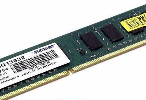 Patriot dimm 4Gb DDR3 PC10600(1333MHz) PSD34G13332