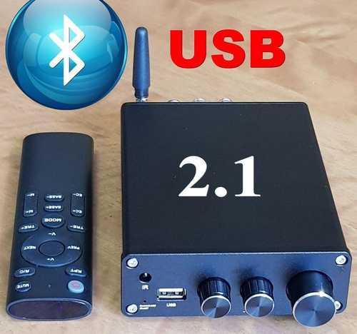 Усилитель с Bluetooth, USB, 50 50 100 Вт (2.1)