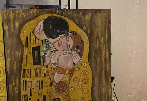 Картина по Густаву Климту «Поцелуй»
