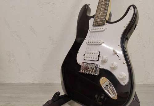 Электрогитара чёрная stratocaster rocket ST-02