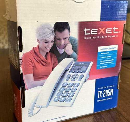 Стационарный телефон texet tx-205m, б/у