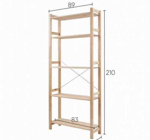 Стеллаж IKEA ivar крашеный