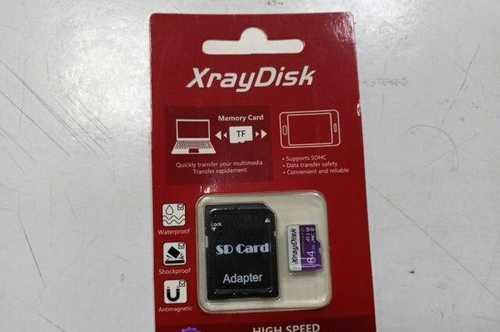 Флеш карта microSD 64GB XrayDisk (SD адаптер)