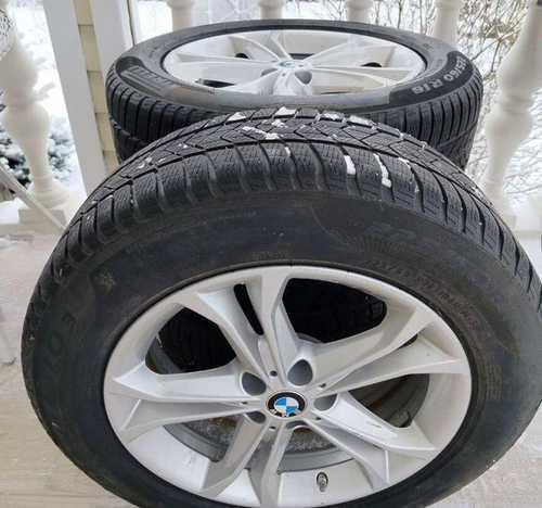 Литые диски r18 на BMW   зимняя резина Pirelli