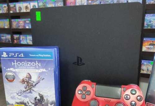 Sony PS4 slim+диск Horizon в подарок+гарантия
