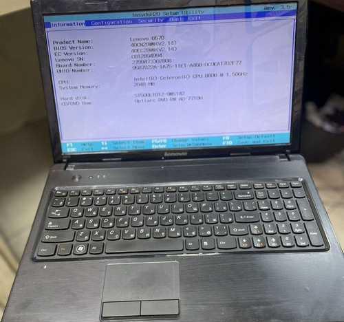 Ноутбук lenovo g570