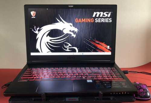 Ноутбук MSI GS63, i7, 16Gb, GTX, Игровой