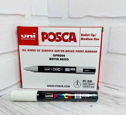 Акриловый маркер Uni Posca 1,8-2,5 мм PC-5M белый