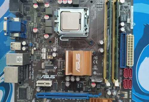 Мать Asus p5qpl-vm epu+проц intel Pentium e6300