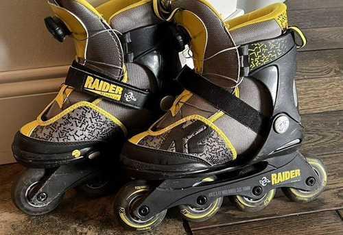 Ролики детские 32-37 К2 Raider Boa grey/yellow