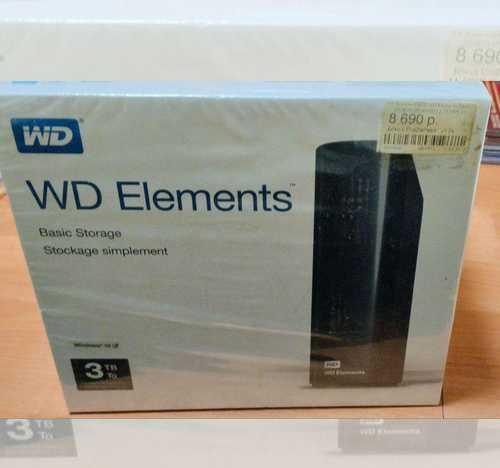 Внешний HDD WD element 3 TB