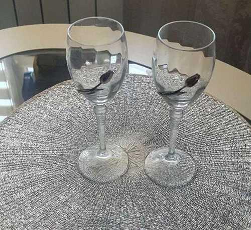 Подарочные бокалы серебрение chinelli