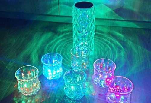 Праздничный набор светящиеся стаканы в 2в1